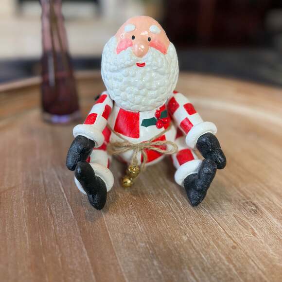 Unbranded | Holiday | Charming Sitting Santa Claus Figurine With Jingle ...